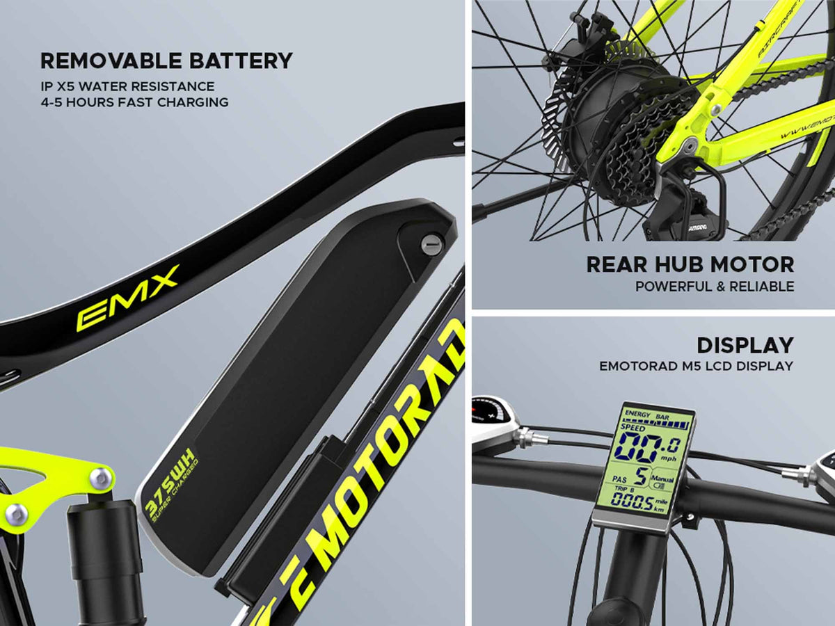 EMX Neon Green Urban Series EMotorad Bike | KIBI SPORTS