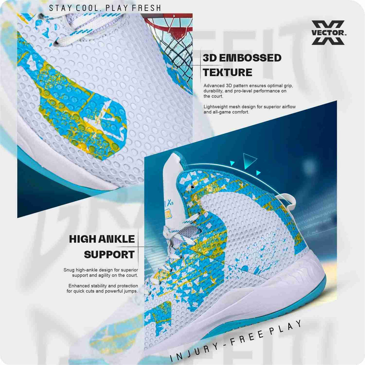 Vector X Graffiti 3D Texture TPU Fusing|Eva Phylon Rubber Sole Stylish ...