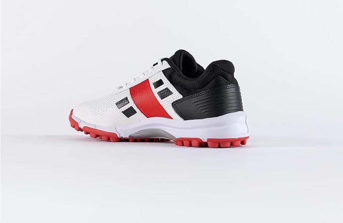 Gray Nicolls Velocity 4.0 Rubber White Red Cricket Shoes | Kibi Sports ...