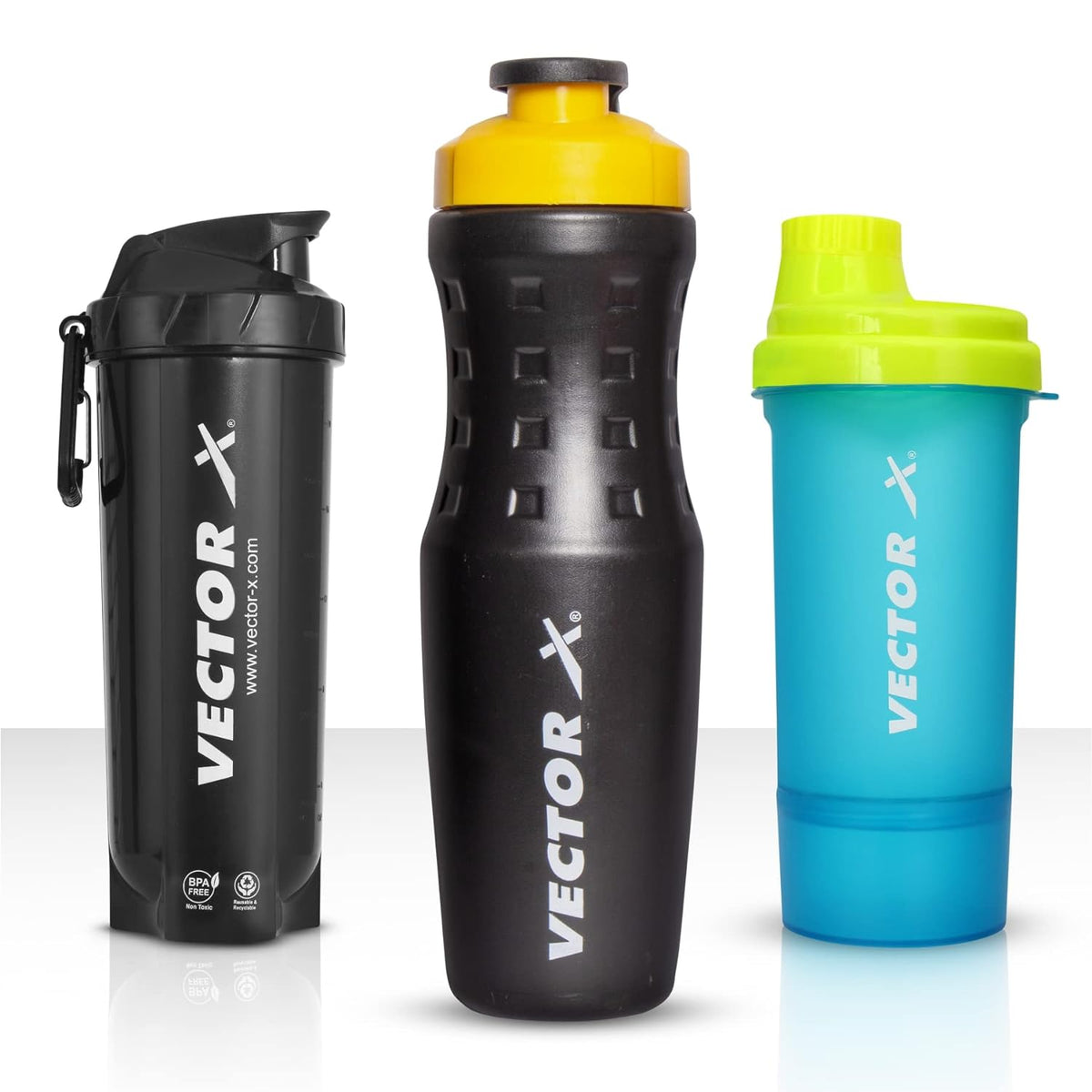 VECTOR X Energy Shaker & Active Bottle & Super Shaker (Pack of 3 ...