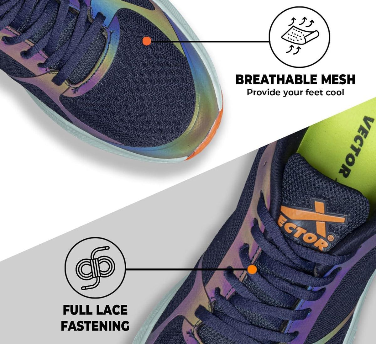 VECTOR X REFLECTOR Running Shoes For Men (NAVY) | KIBI Sports – KIBI SPORTS