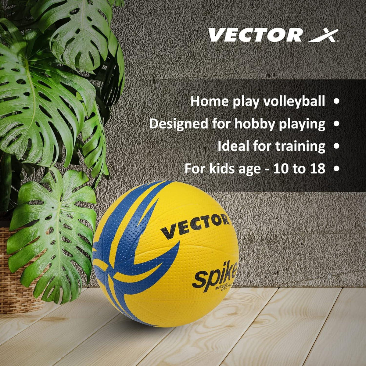 Buy Vector X Spike Rubber Moulded Volleyball… | KIBI Sports – KIBI SPORTS